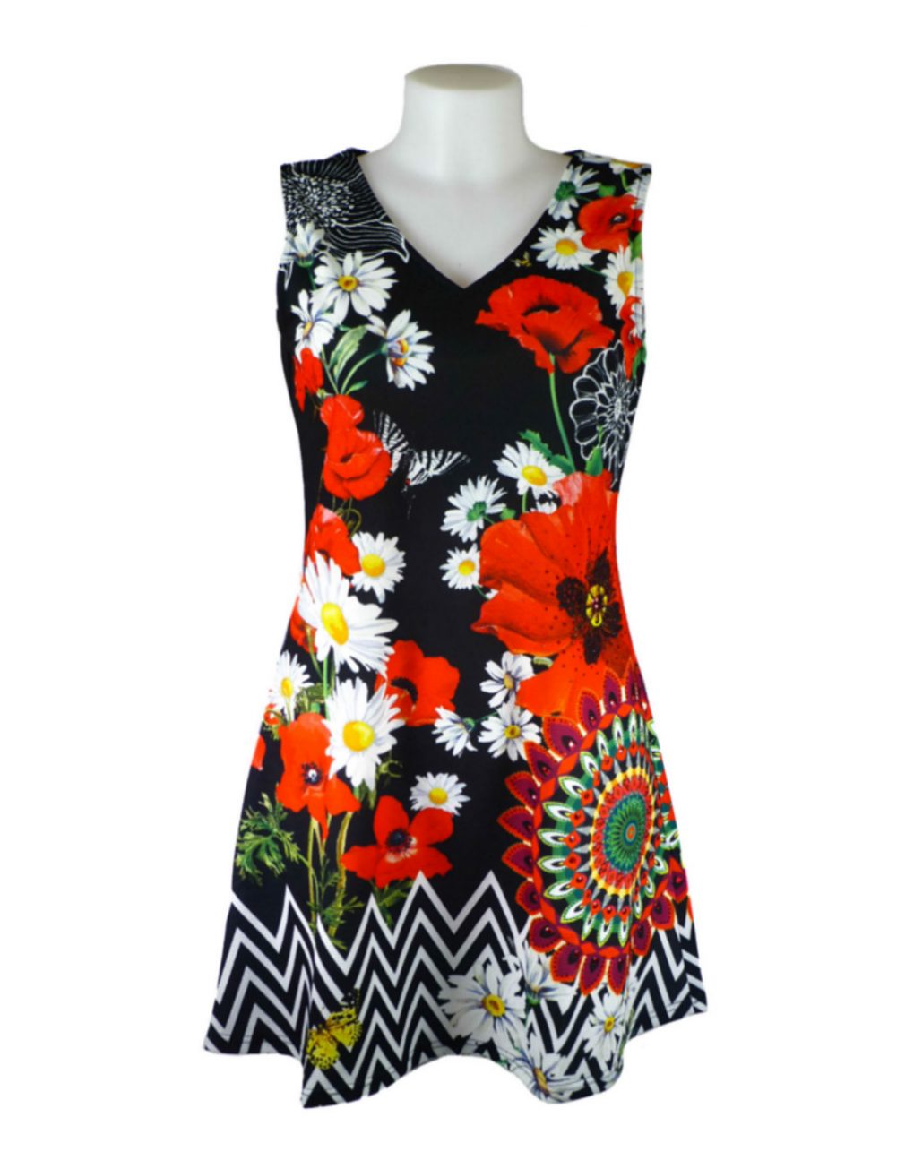 101 Idees Black Floral French Style Dress