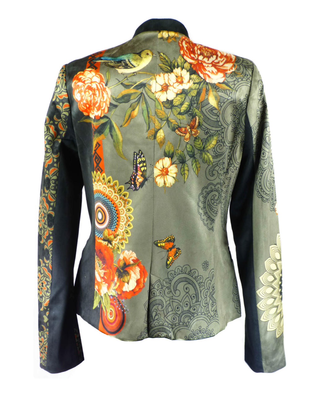 LULU-H French Style Womens Royal Blue Blazer Jacket