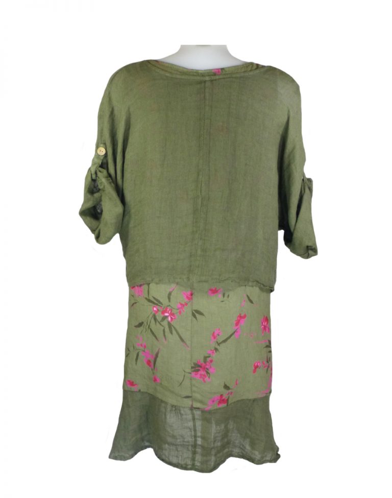 Women's Giuliana Italian Olive Summer Tunic Dress