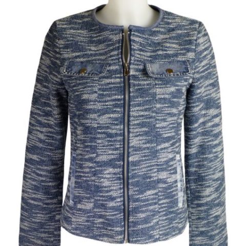 LULU-H French Style Womens Burgundy Jacket