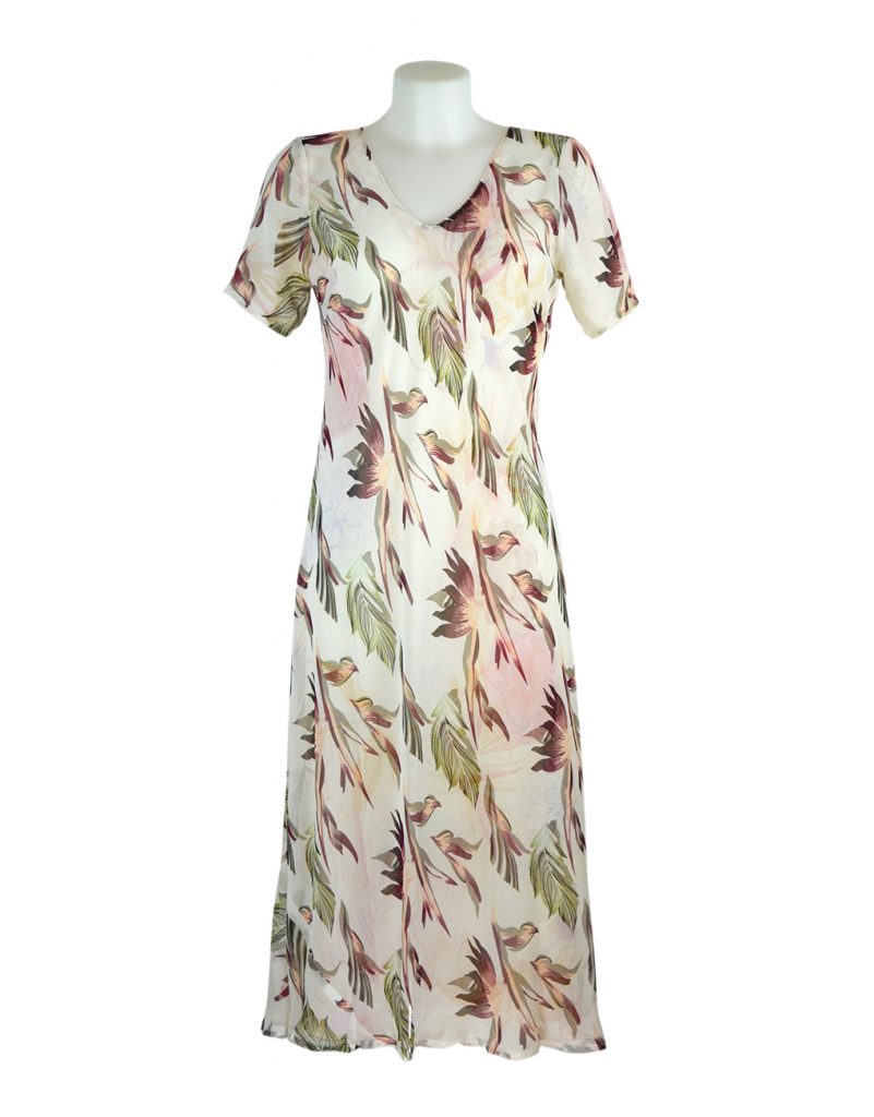 Paramour Reversible 2 in 1 Short Sleeve Dress Peach/Ivory - Fashion Fix ...