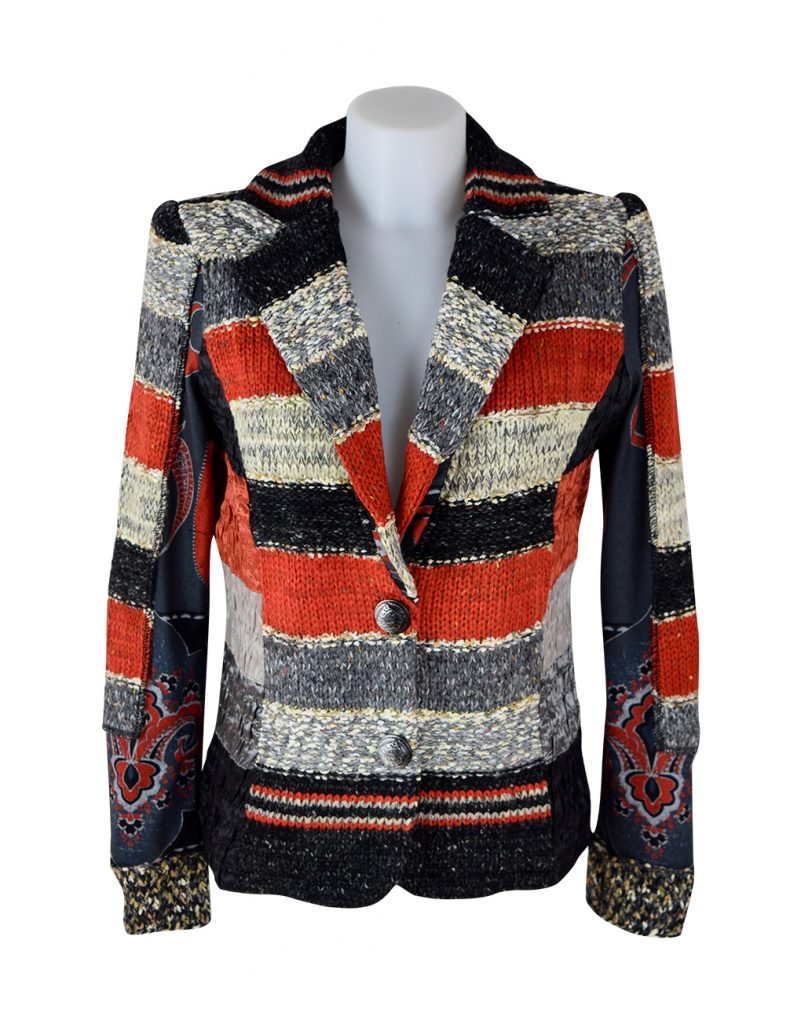 LULU-H French Style Womens Burgundy Jacket