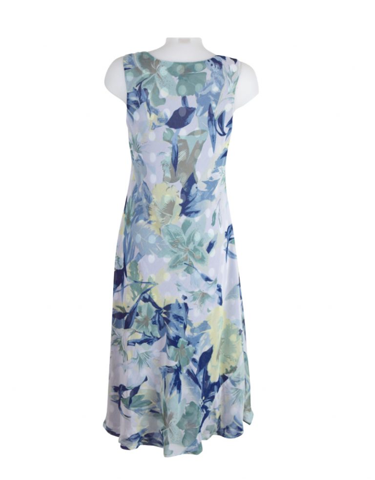 Paramour Reversible 2 In 1 Sleeveless Dress Navy & White Polka Dot ...